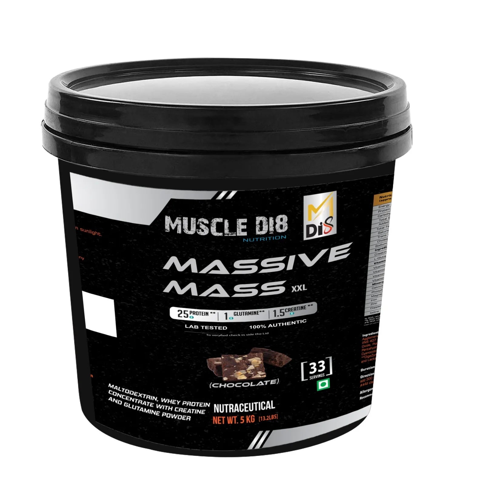 Mass Gainer – Chocolate Flavor 5Kg – Muscle di8
