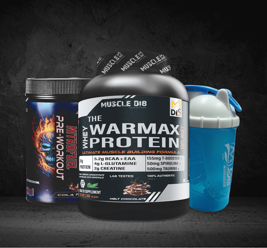 Warmax Whey Protein + PRE Workout Cola + Shaker – Muscle di8